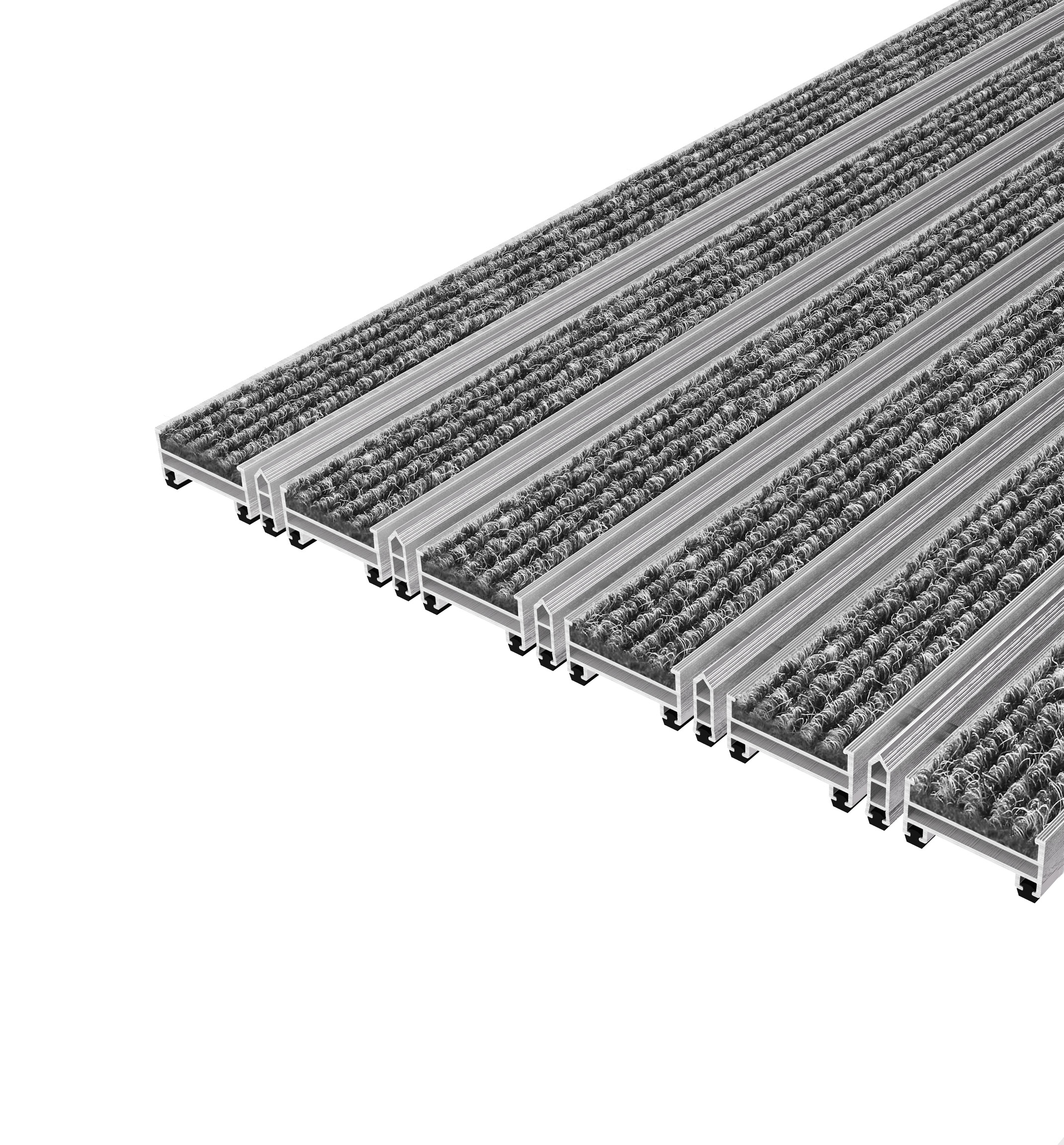 Top Clean TREND XL 22 with Ribbed Carpet and Scraper Bar - GEGGUS
